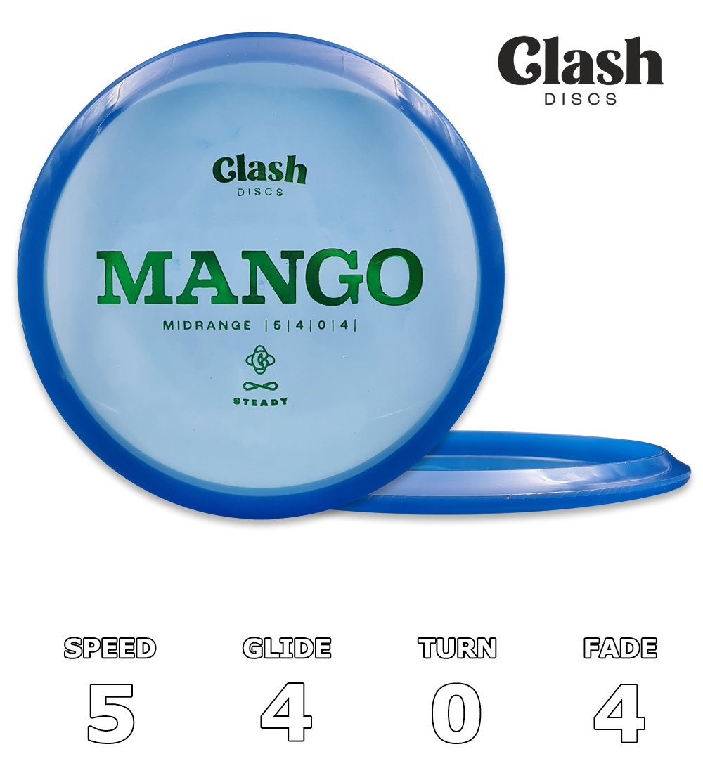 Mango Steady Clash Discs | Speed 5 Glide 4 Turn 0 Fade 4